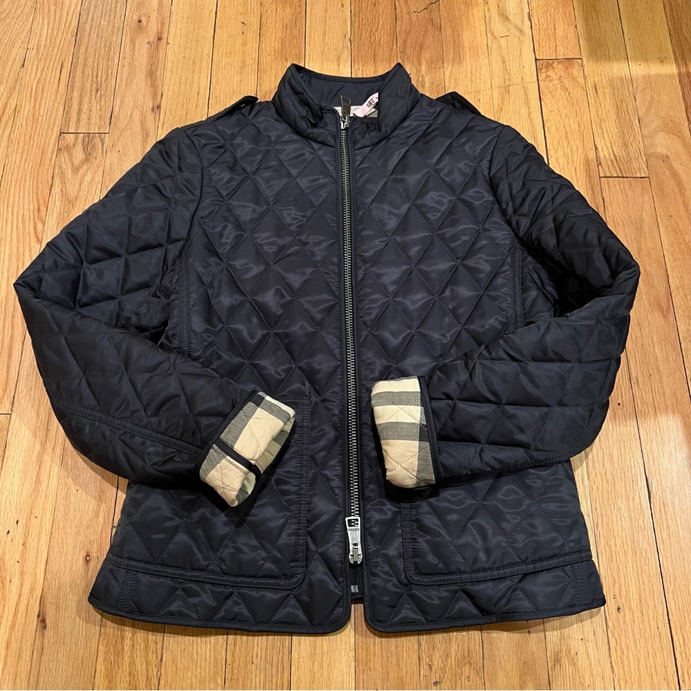 Burberry Britt Jacket Small Checker Logo - Gem
